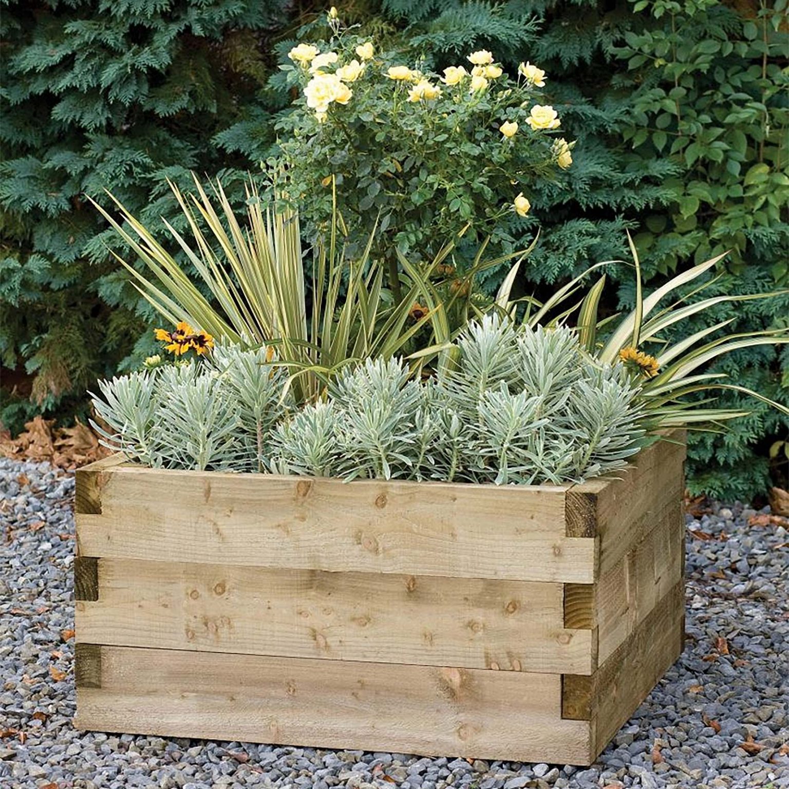 Caledonian Wooden 3 Tier Raised Garden Bed – Flower Planter Frame ...