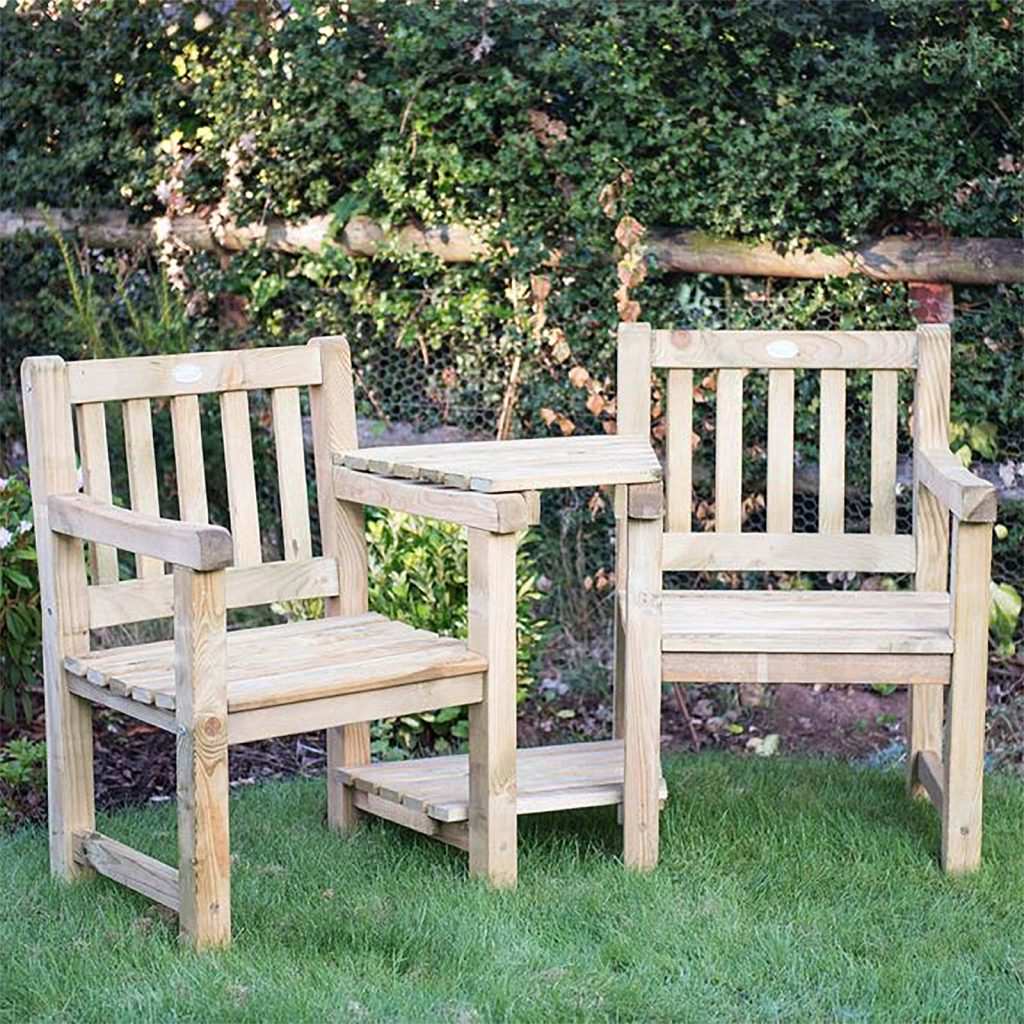 Wooden Harvington 5ft (1.5m) Chunky Garden Bench – Pressure Treated ...