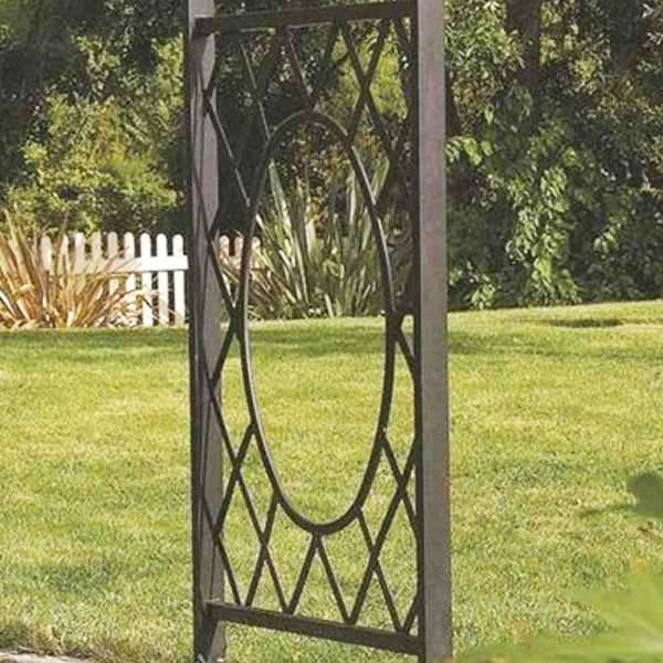 Curved Top Grey Metal Wrenbury Garden Arch – Pure Garden Buildings