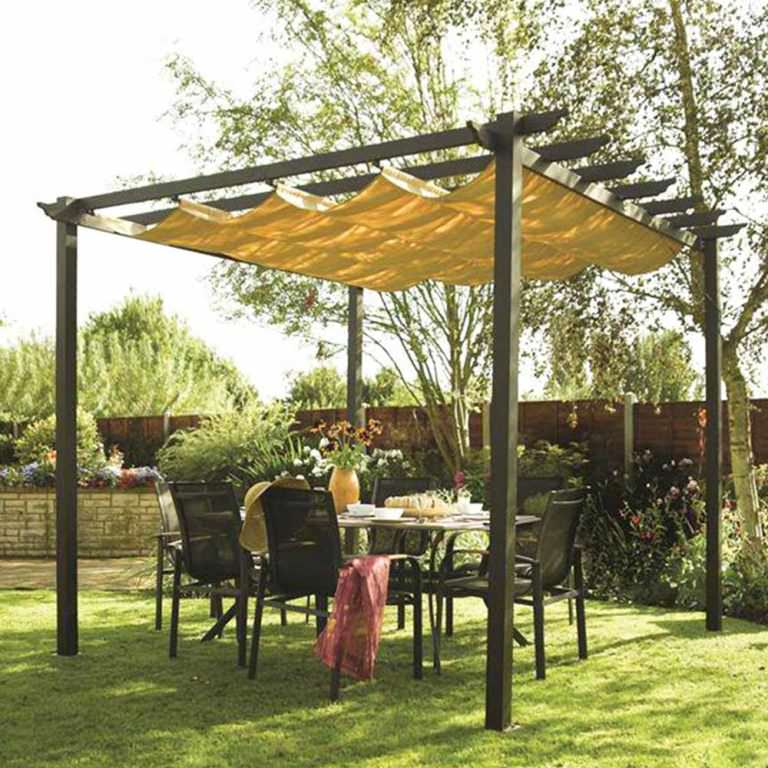 Latina Free-standing Garden Outdoor Canopy Grey – Pure Garden Buildings