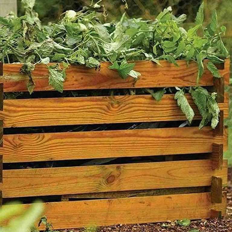 Rowlinson Wooden Budget Composter – Natural Timber Garden Compost Bin ...