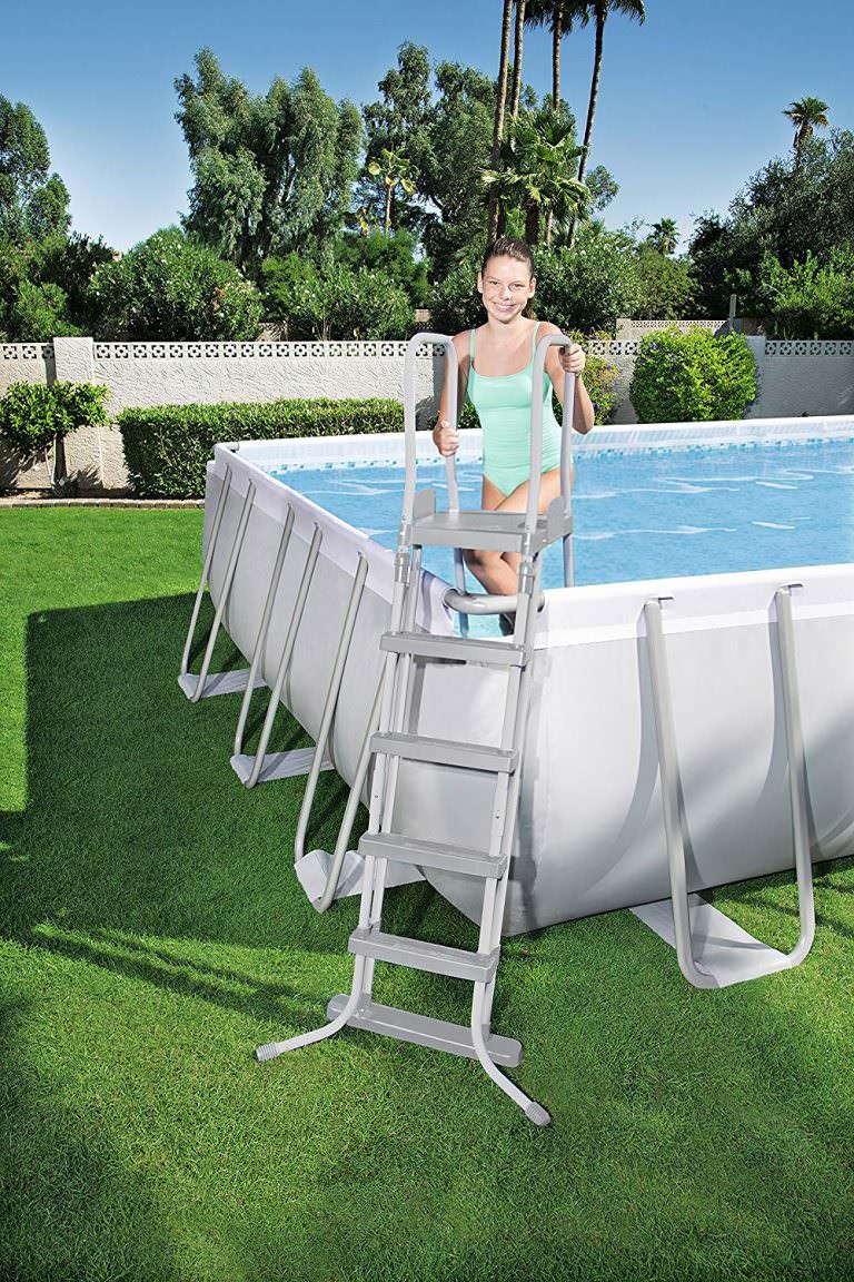 Bestway 24 x 12Ft Power Steel Rectangular Frame Swimming Pool Set ...