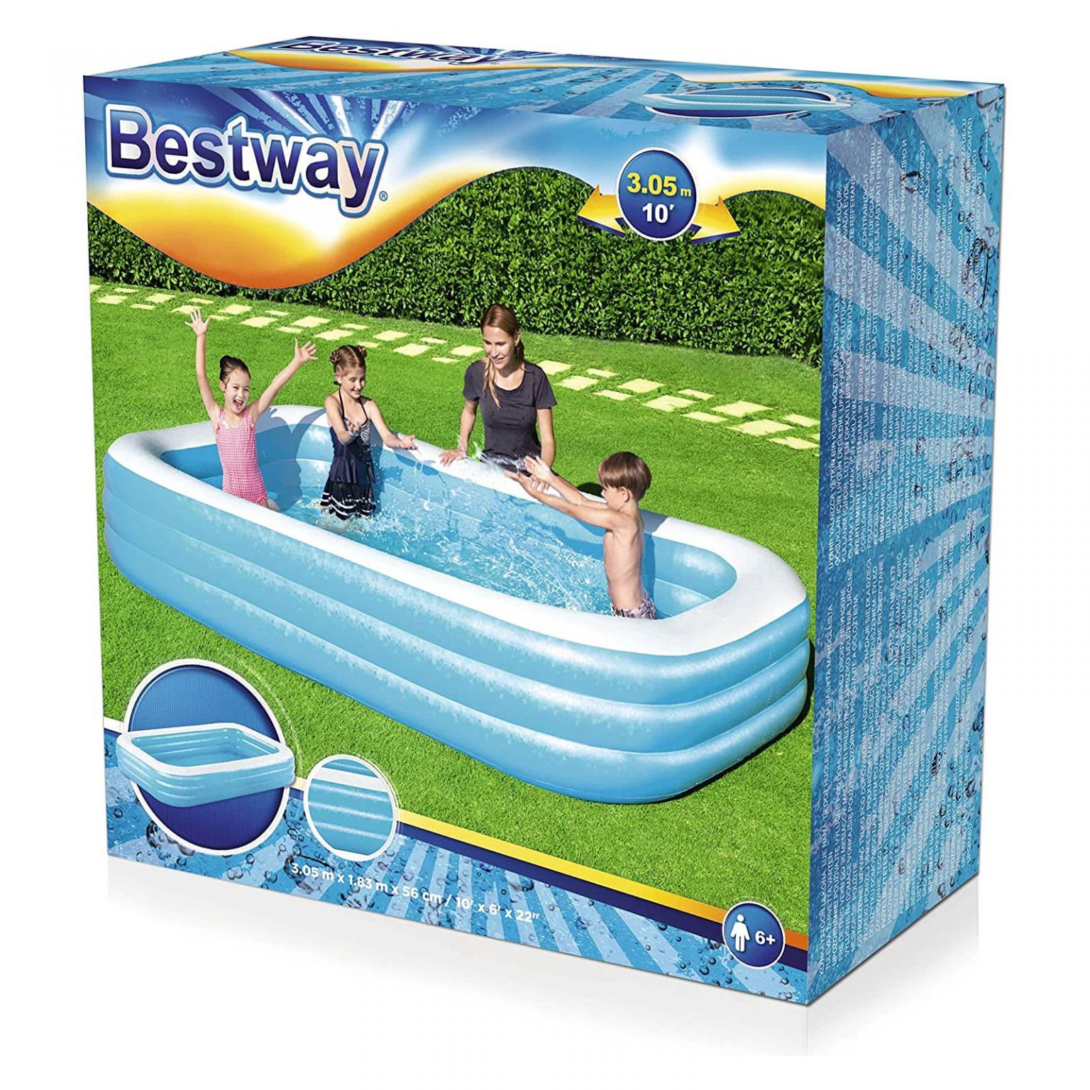 Bestway 10ft (3.05m) Inflatable Deluxe Family Pool – Pure Garden Buildings