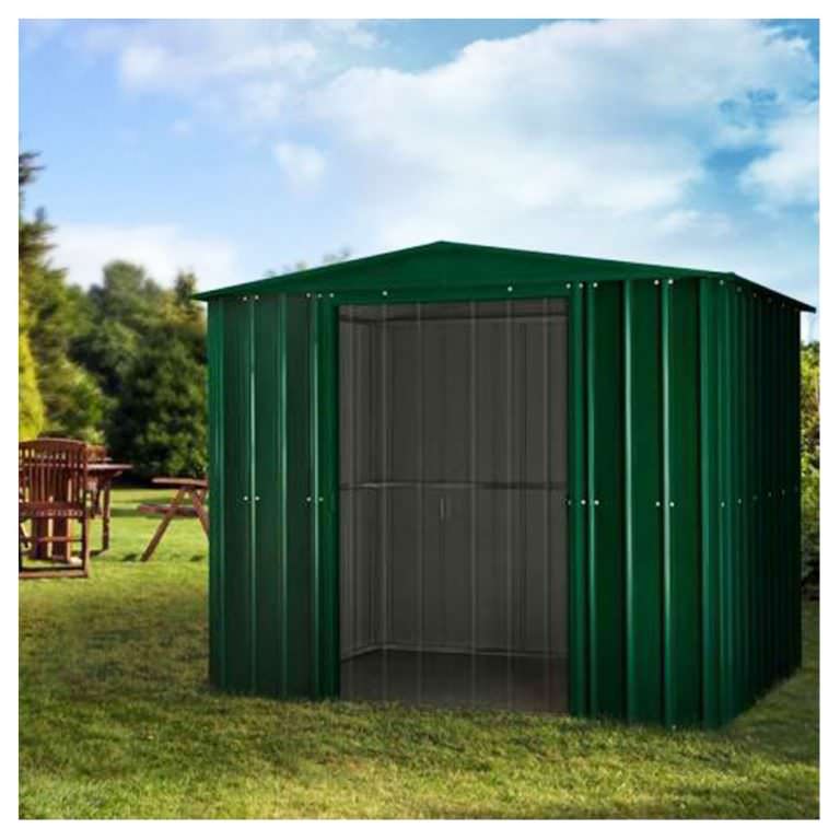 Lotus Heavy Duty 8×3 Apex Metal Garden Shed 15 Year Guarantee – Pure ...