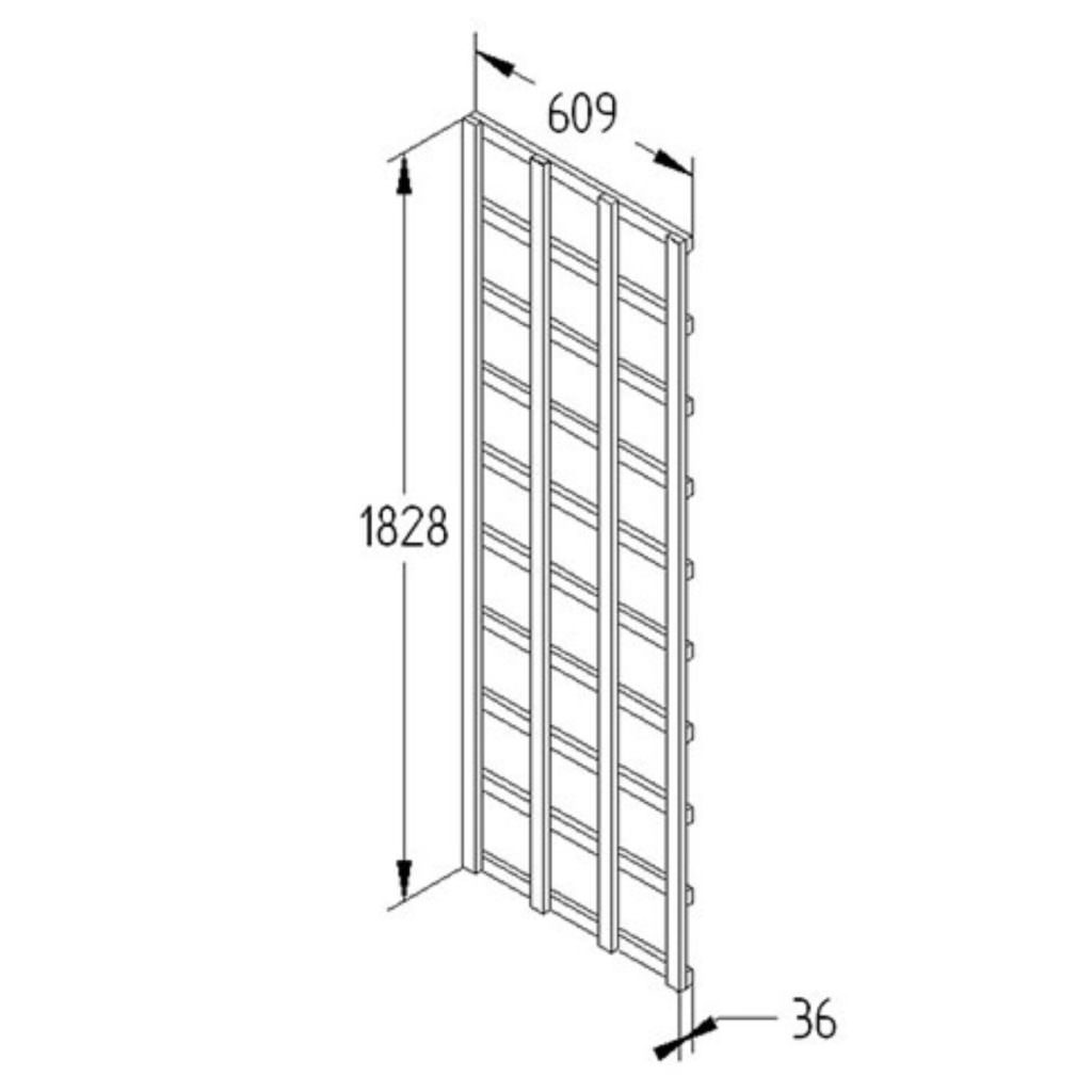 Forest Garden Heavy Duty Trellis Traditional Square Section Screen ...