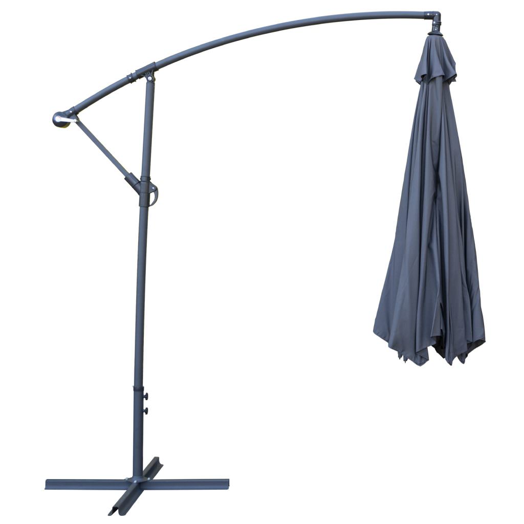Prestbury Steel Frame Rectangular Overhang UV Treated Parasol Garden ...