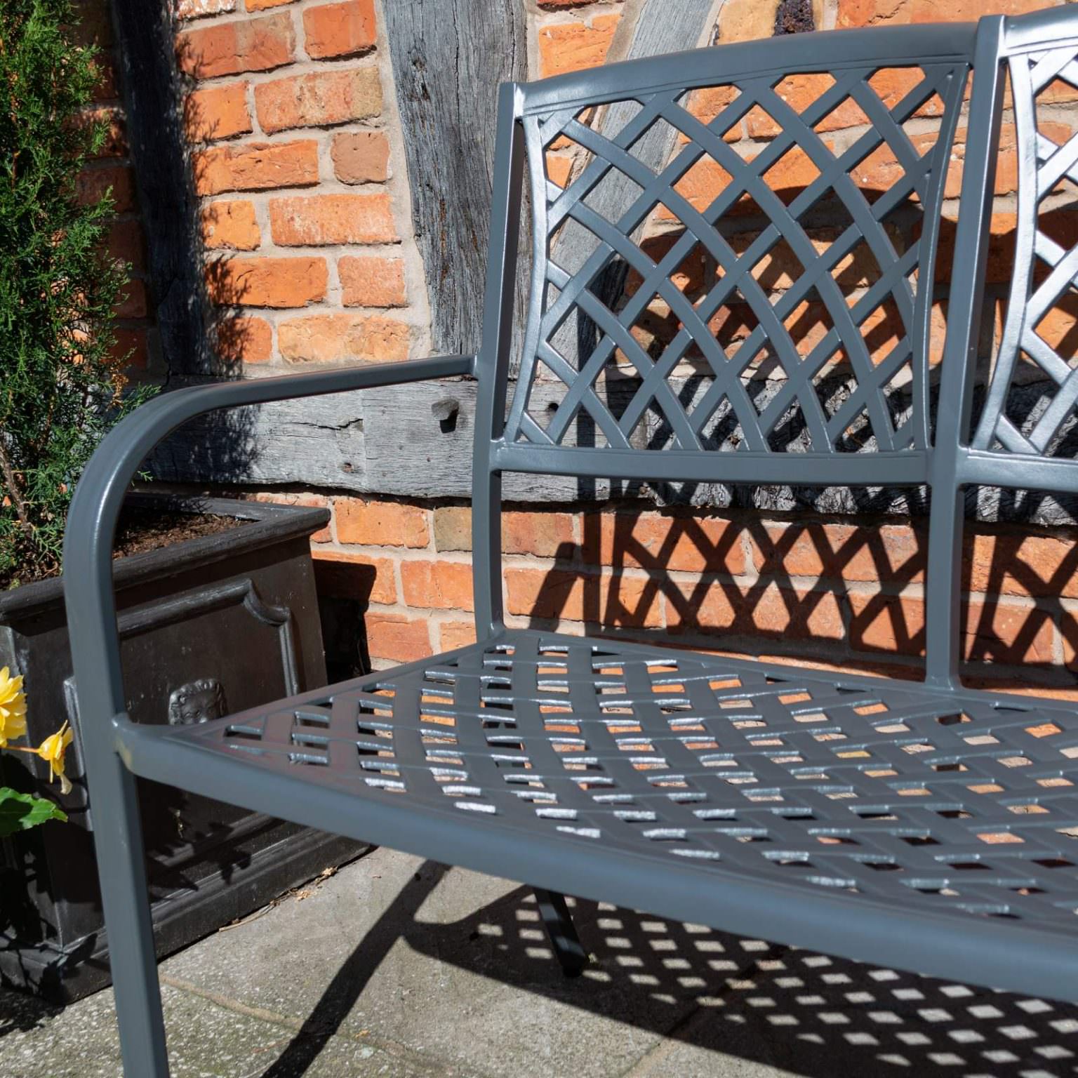 Vienna Garden Aluminium Bench Outdoor Patio Park Seating Furniture Seat ...