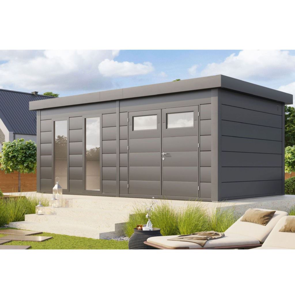 Telluria Eleganto Plus 17.5ft x 12ft High Quality Metal Garden Room ...