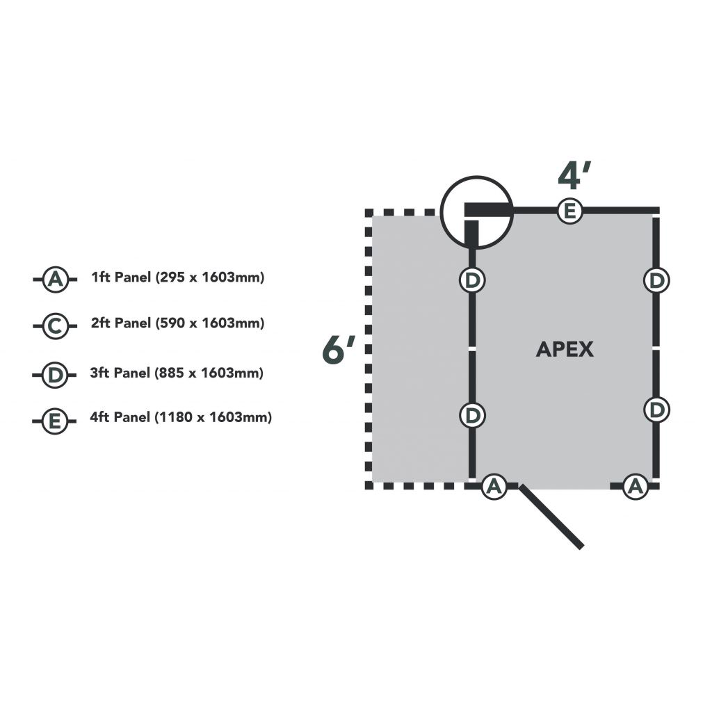 Forest 6×4 4Life Overlap Apex Garden Shed – No Window with Lean-To ...
