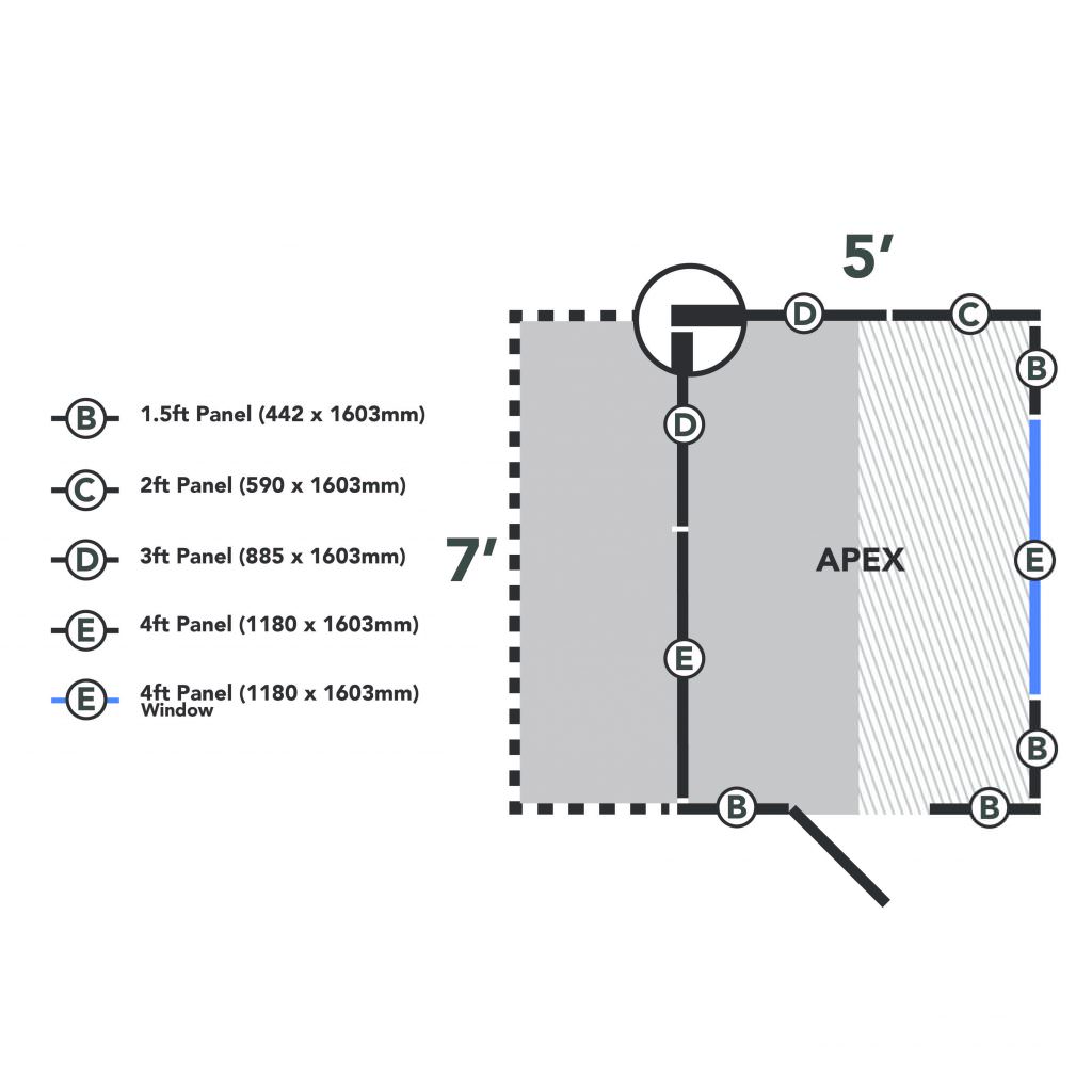 Forest 7×5 4Life Overlap Apex Garden Shed With Lean-To / Log Store ...