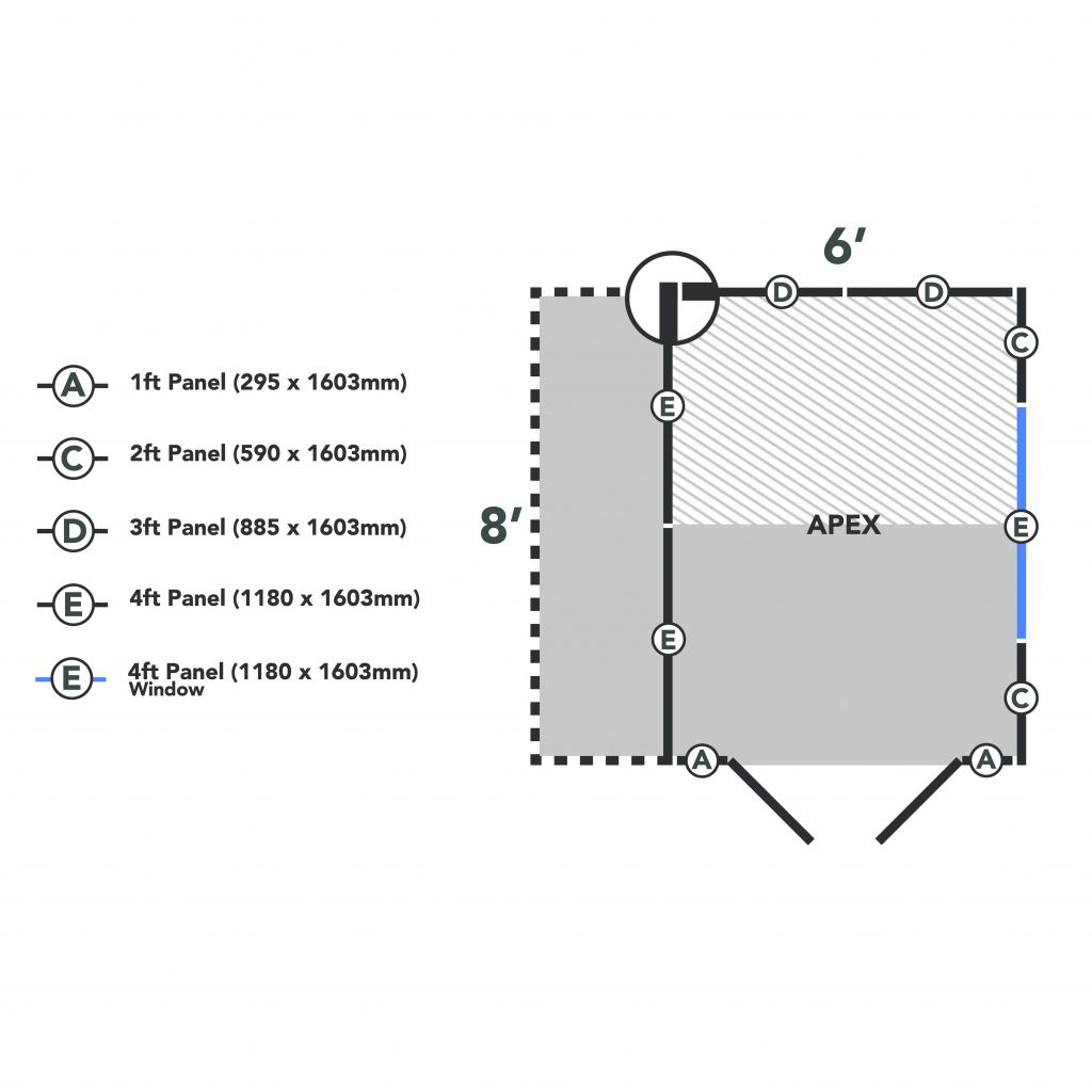 Forest 8×6 4Life Overlap Apex Garden Shed – Double Door With Lean-To ...