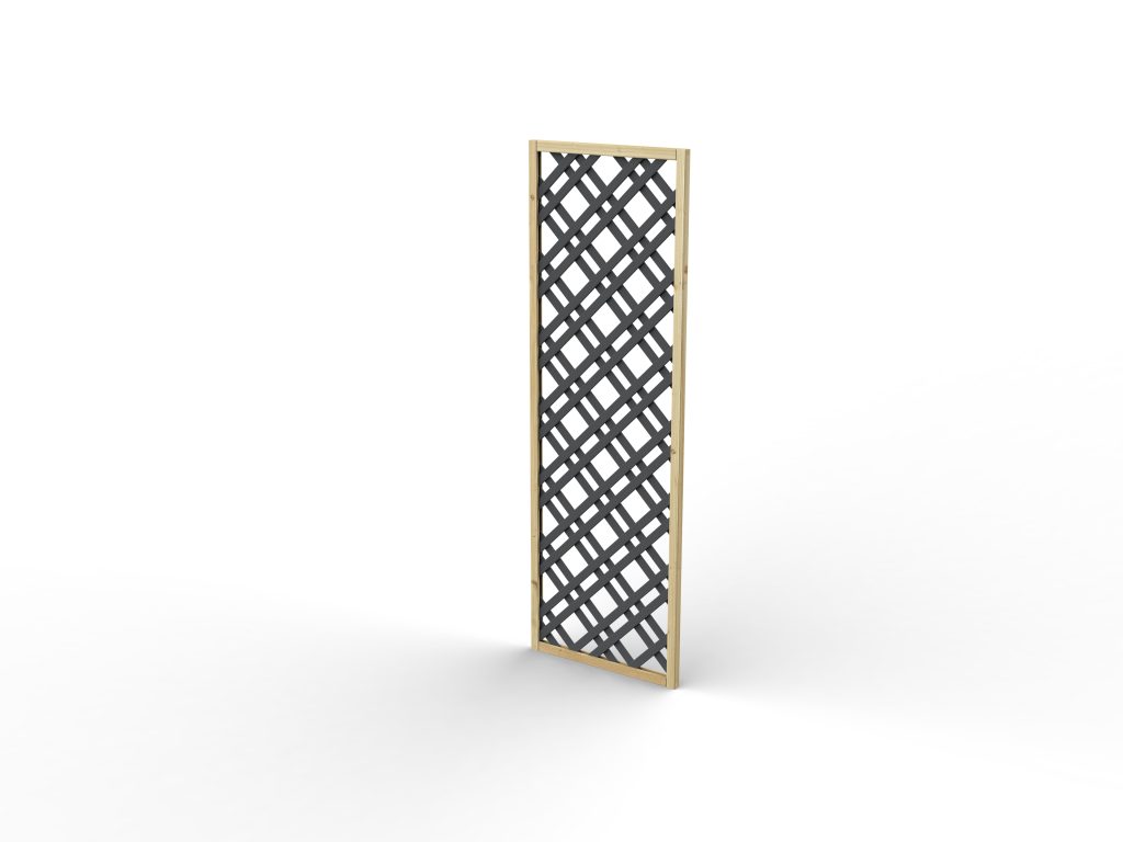 Forest Garden Grey Painted Lattice 0.6M – Pure Garden Buildings